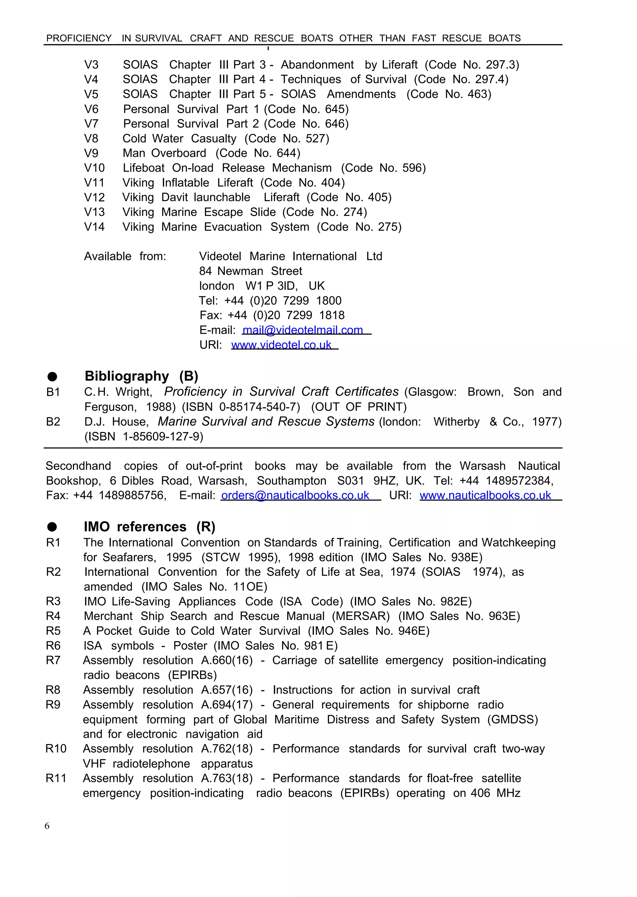 Model course1.23 proficiency in survival craft | PDF