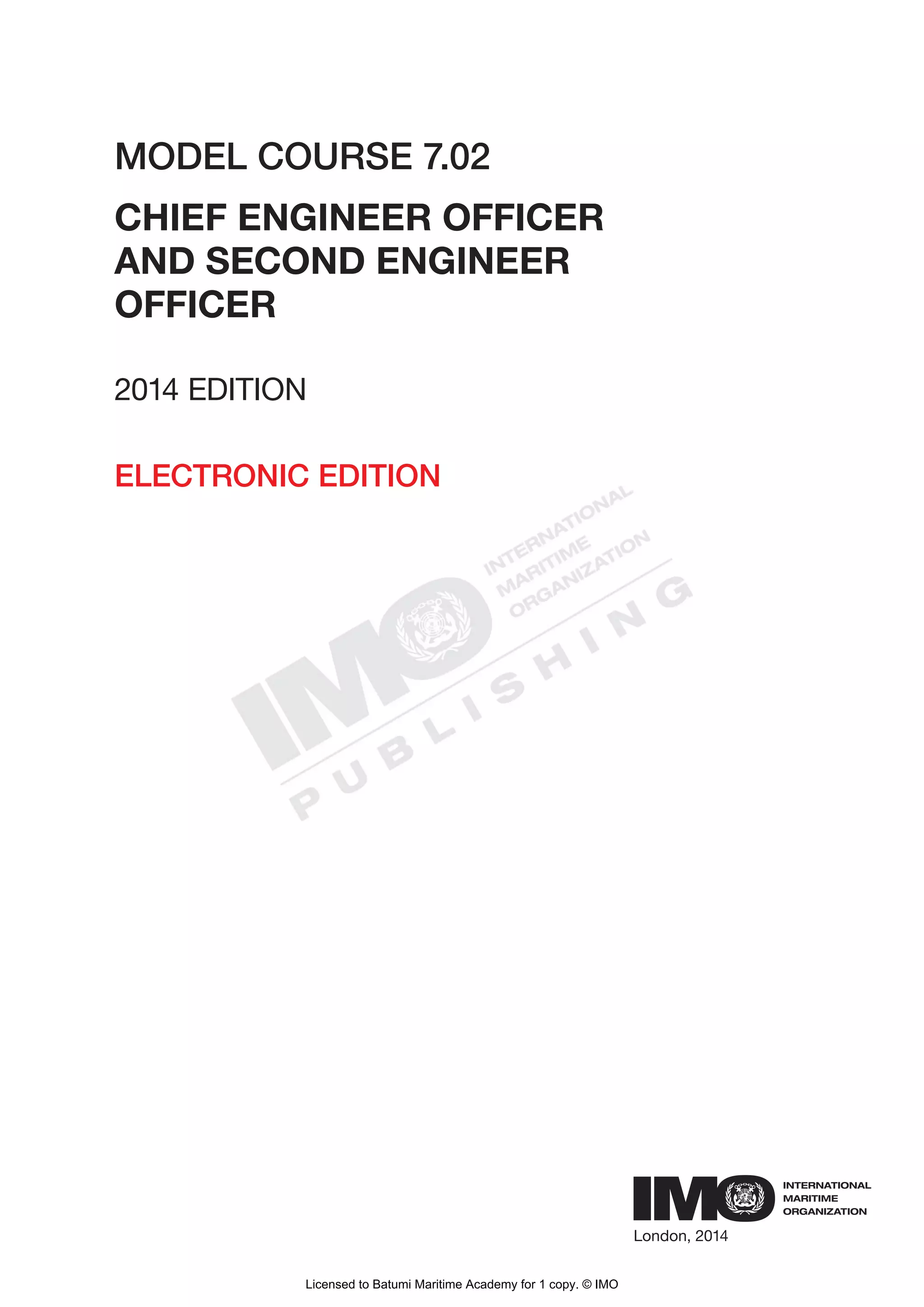 IMO Model Course 7.02 Edition 2014 | PDF