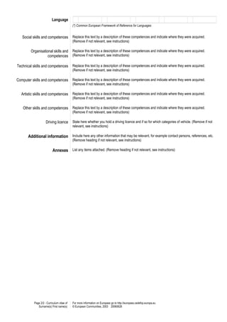 Model cv curriculum_vitae_european_engleza | DOC