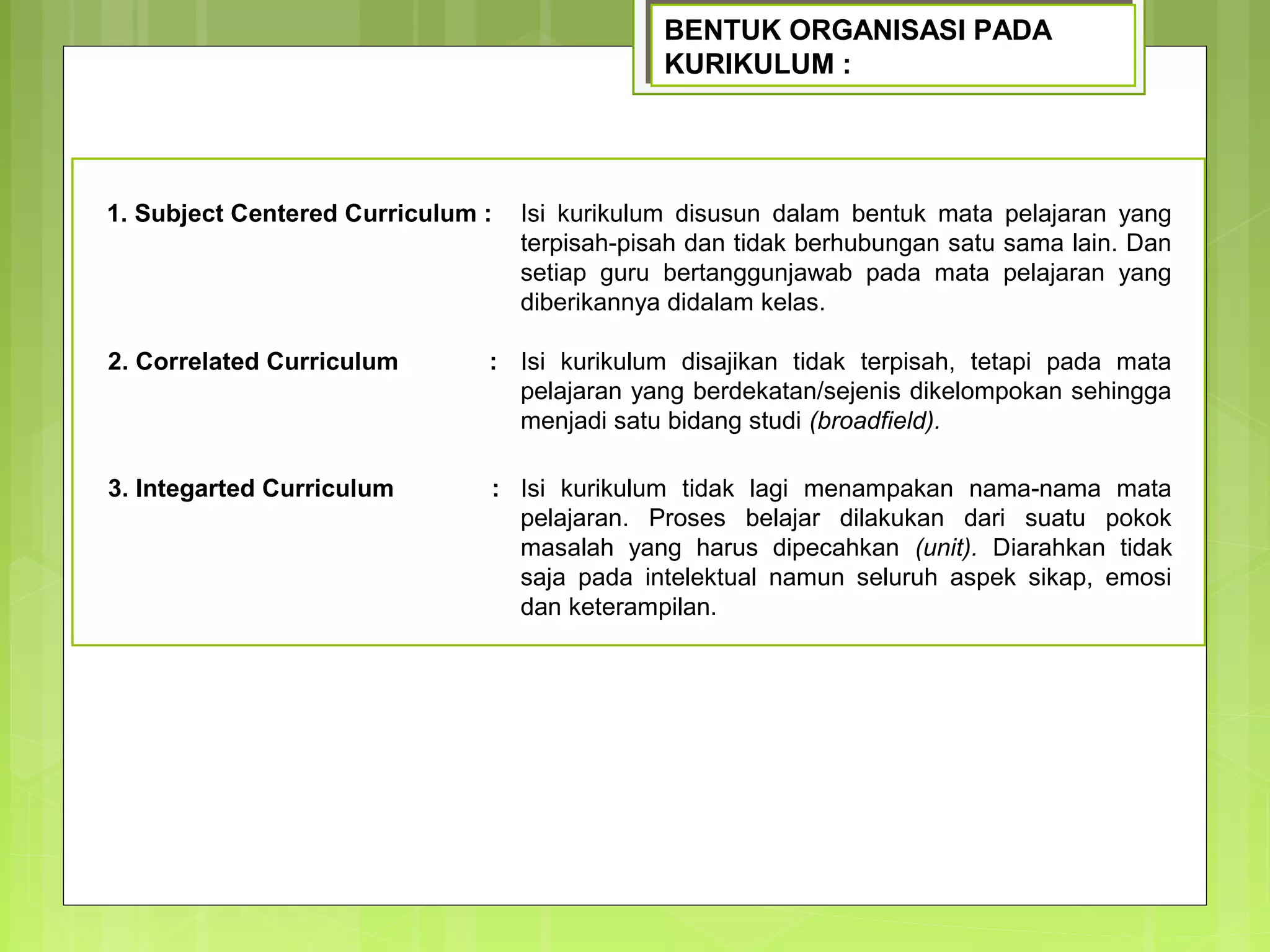 Model dan desain kurikulum | PPT