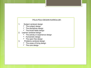 Model dan desain kurikulum | PPT