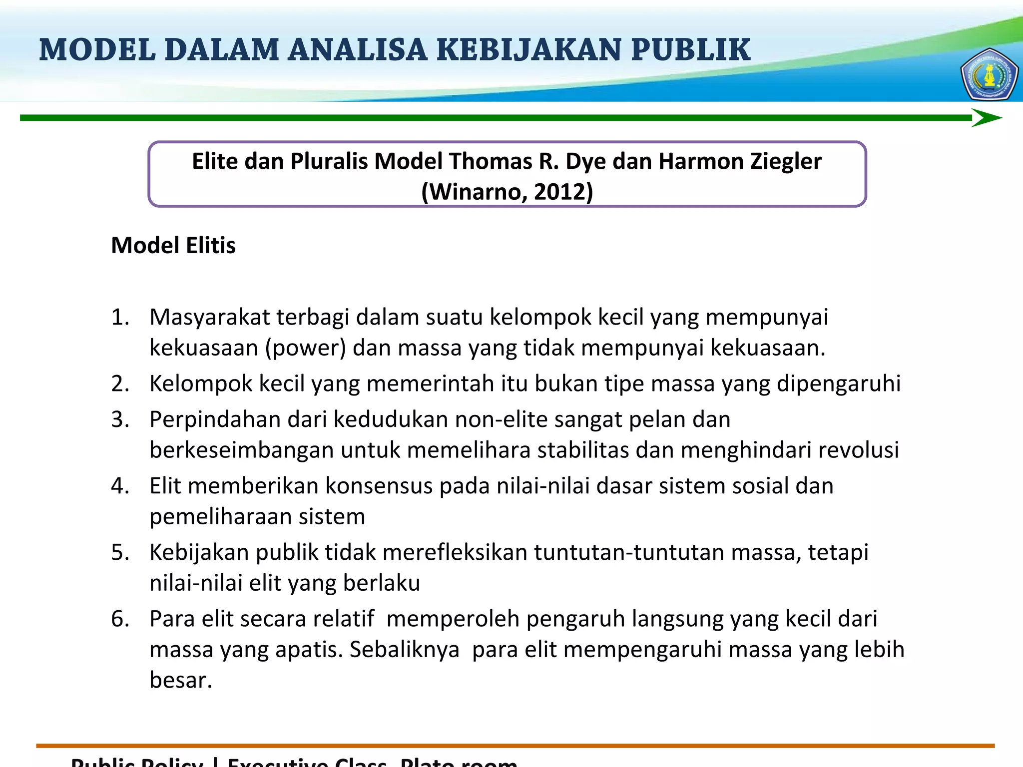 Model dan pendekatan dalam analisis kebijakan publik (public policy) | PPS