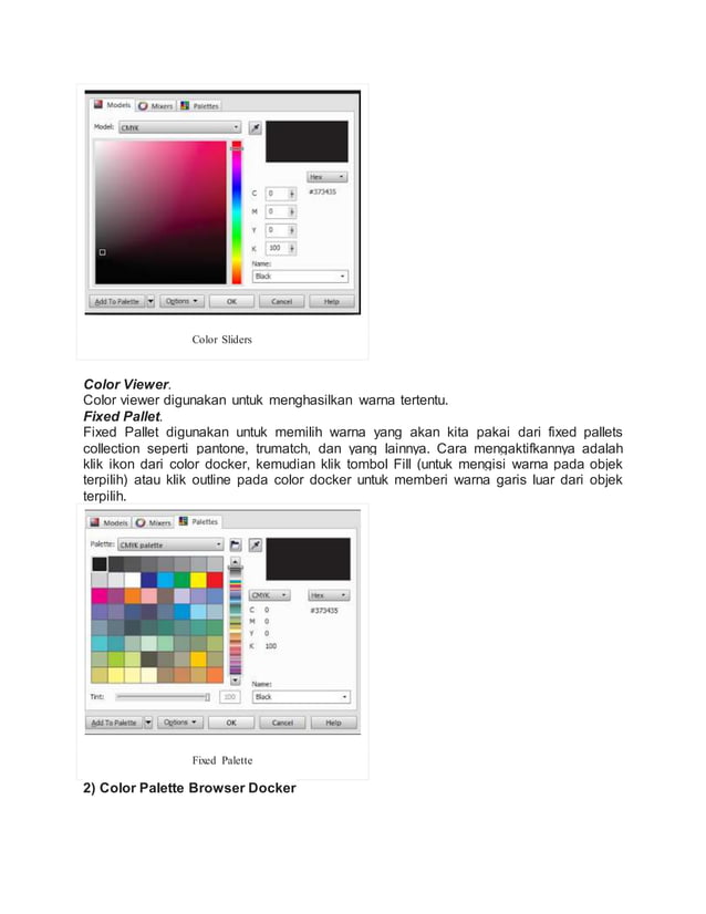 Model dan penggunaan warna pada corel draw | DOCX
