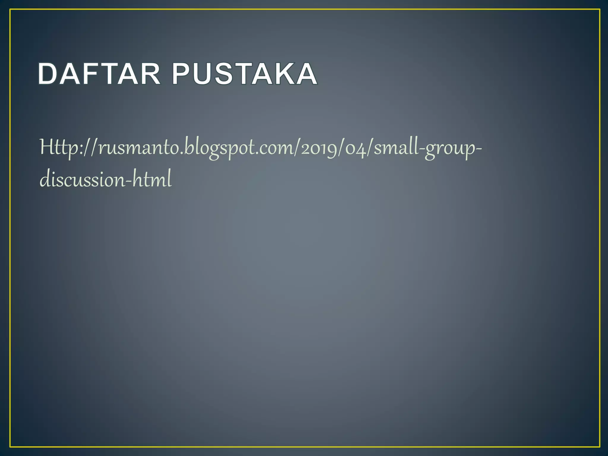Small Group Discussion | PPTX
