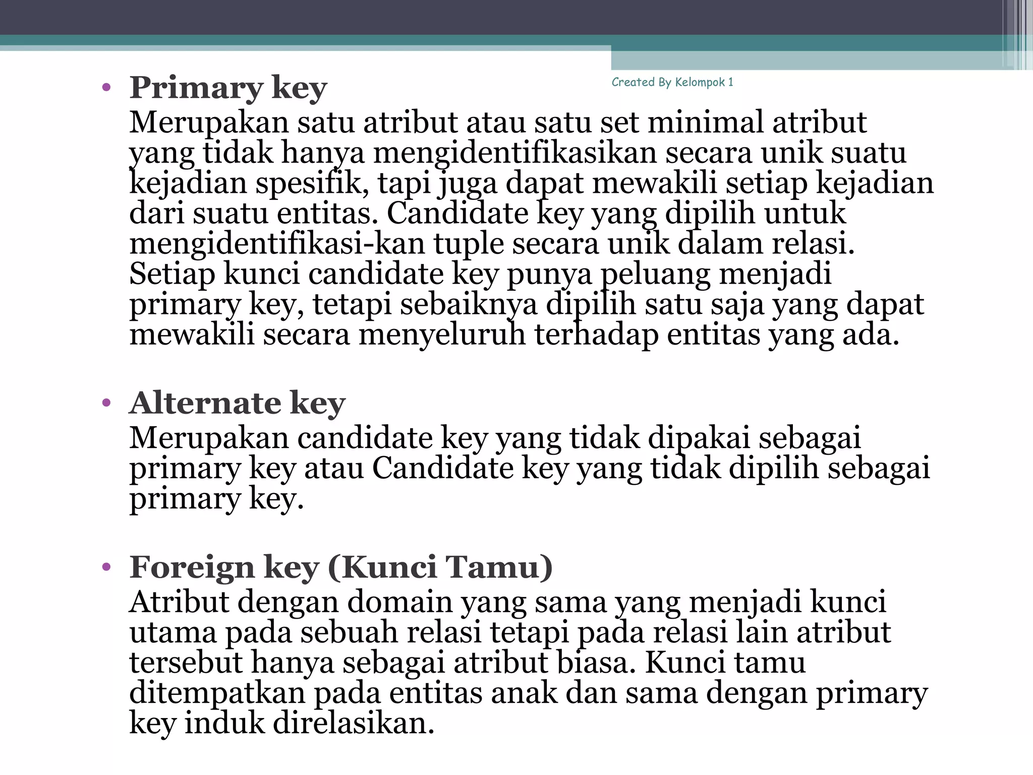 Model Data Relasional | PPT