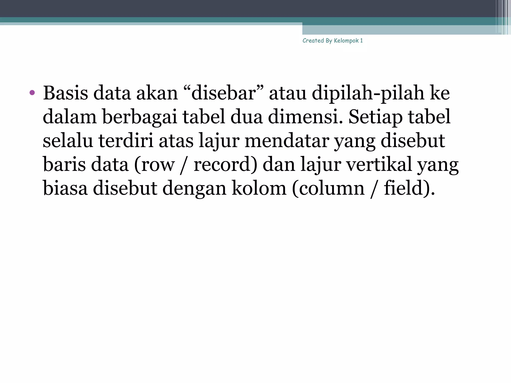 Model Data Relasional | PPT