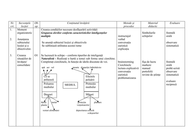 Model de proiect de lectie | PDF