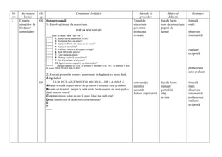 Model de proiect de lectie | PDF