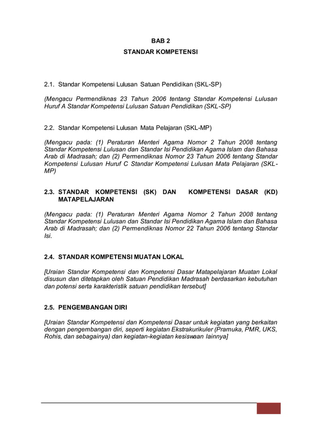 Model dokumen i ktsp madrasah final | PDF