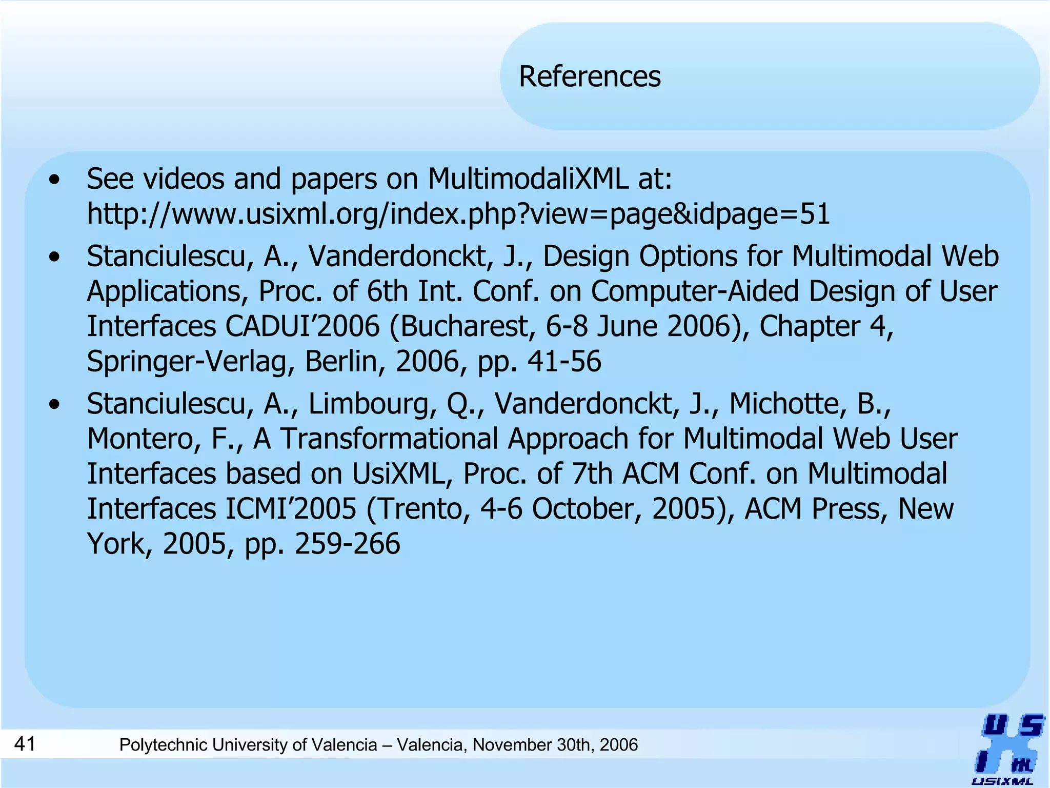 Model Driven Engineering Of Multimodal User Interfaces Ppt