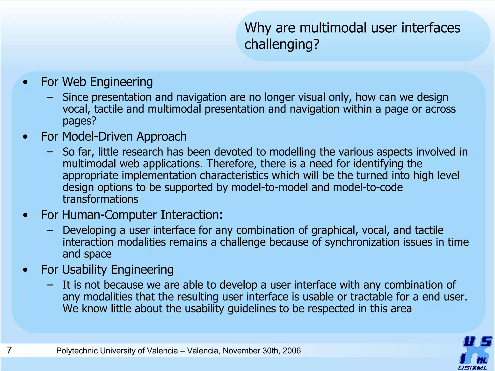 Model Driven Engineering Of Multimodal User Interfaces Ppt