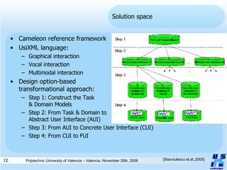 Model-driven engineering of multimodal user interfaces | PPT