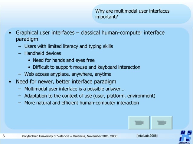 Model-driven engineering of multimodal user interfaces | PPT