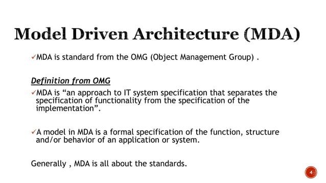 Model Driven Architecture Pptx Computer Software And Applications Computing