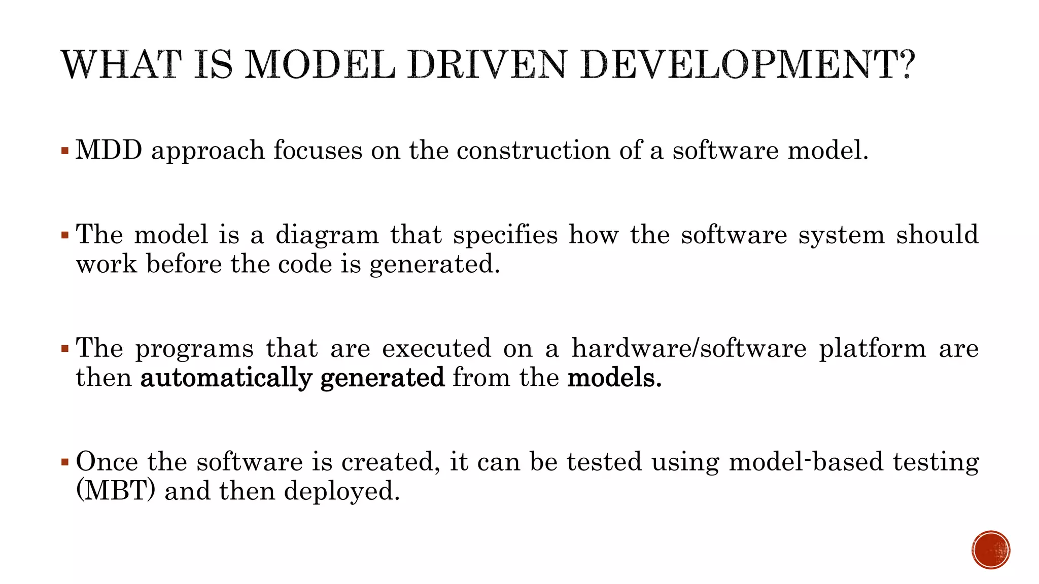 Model Driven Development 1 Pptx