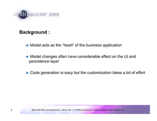 Model Driven Development With Emf And Eclipse Link | PDF