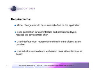 Model Driven Development With Emf And Eclipse Link | PDF