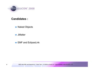 Model Driven Development With Emf And Eclipse Link | PDF