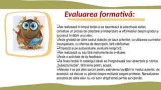 MODELE DE EVALUARE (2).pptx in cadrul orelor | PPTX