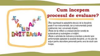 MODELE DE EVALUARE (2).pptx in cadrul orelor | PPTX