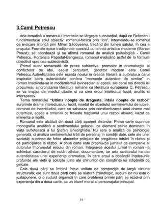Modele Epice In Romanul Din Perioada Interbelica | DOC
