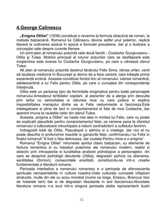 Modele Epice In Romanul Din Perioada Interbelica | DOC