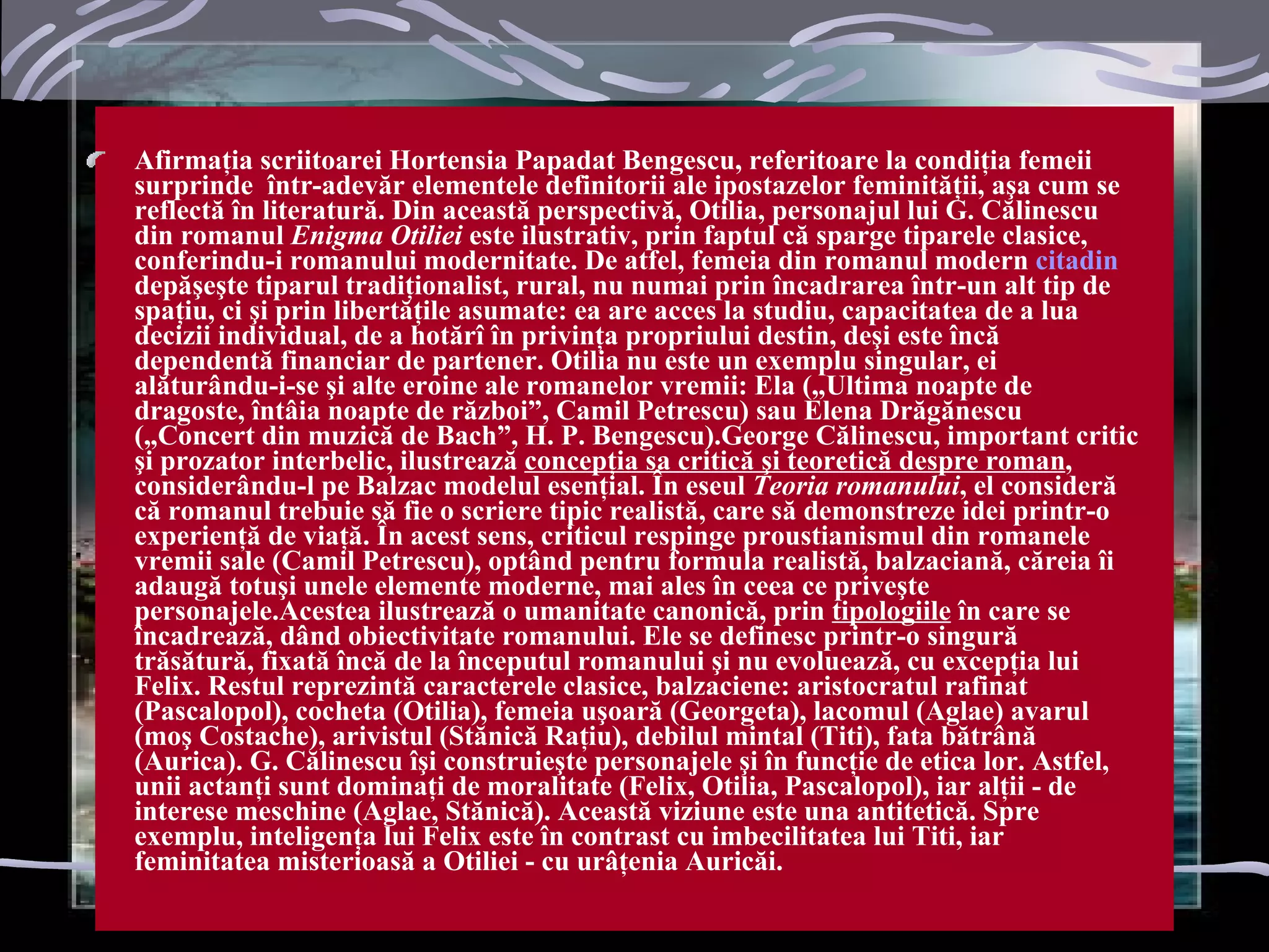 Modele epice in romanul interbelic | PPT