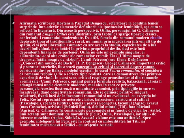 Modele epice in romanul interbelic | PPT