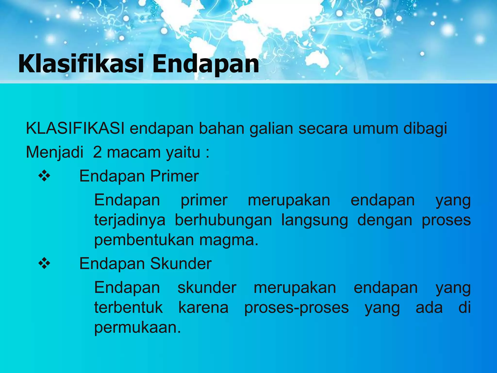 Model endapan bahan galian | PPTX