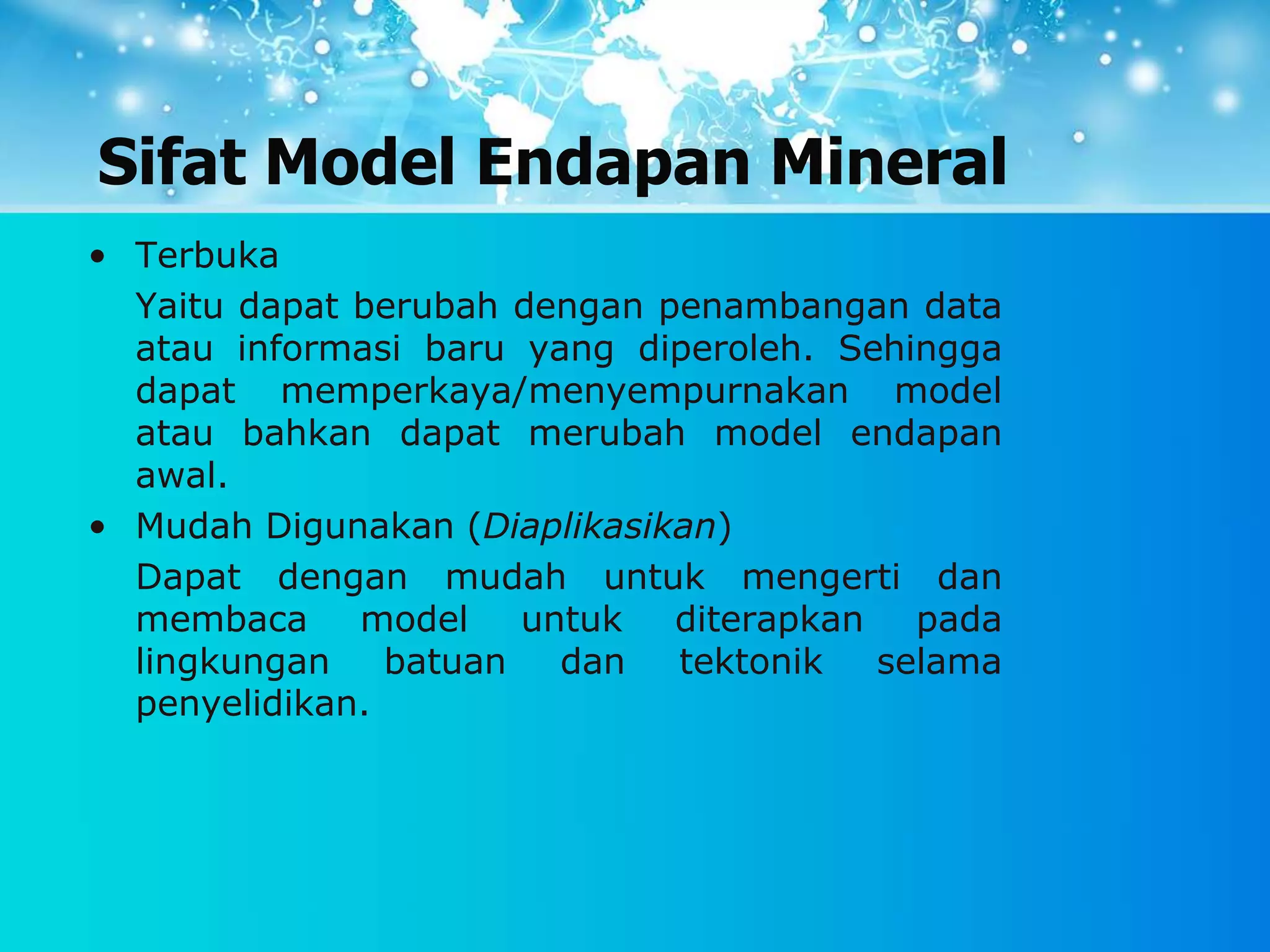 Model endapan bahan galian | PPTX