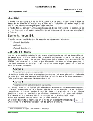 Model entitat relació (ER) | PDF