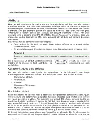 Model entitat relació (ER) | PDF