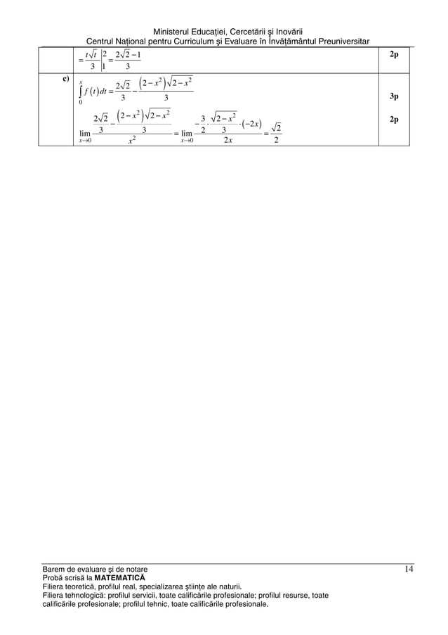 Modele si variante bac matematica m1 2010 (model oficial) | PDF