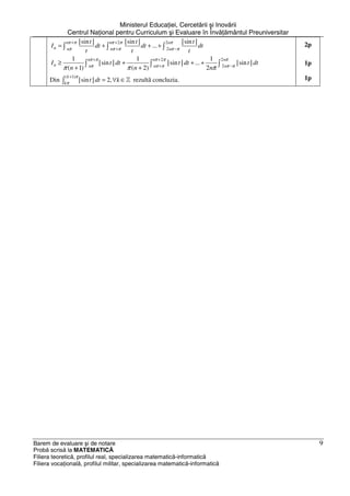 Modele si variante bac matematica m1 2010 (model oficial) | PDF