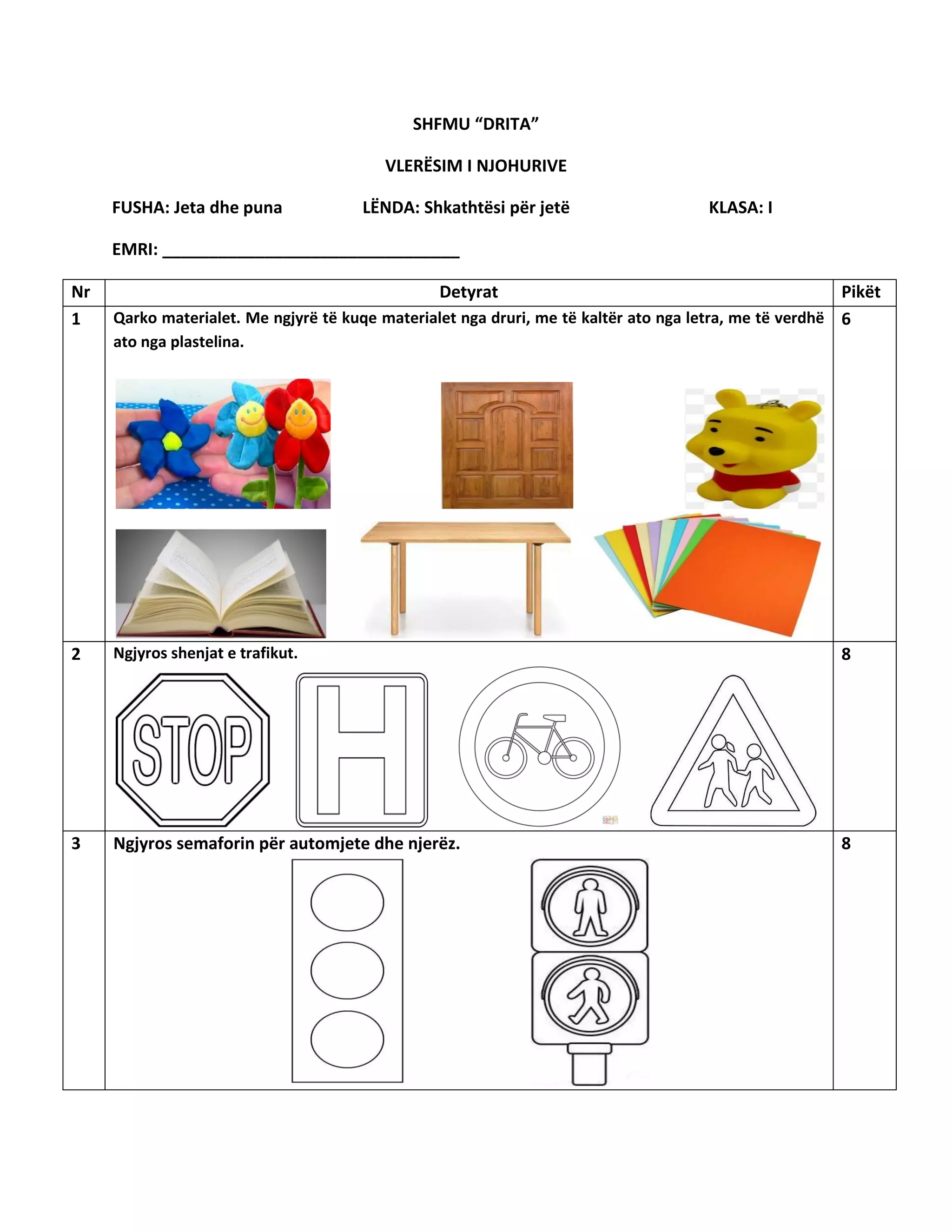 Modele testesh per kl i | PDF