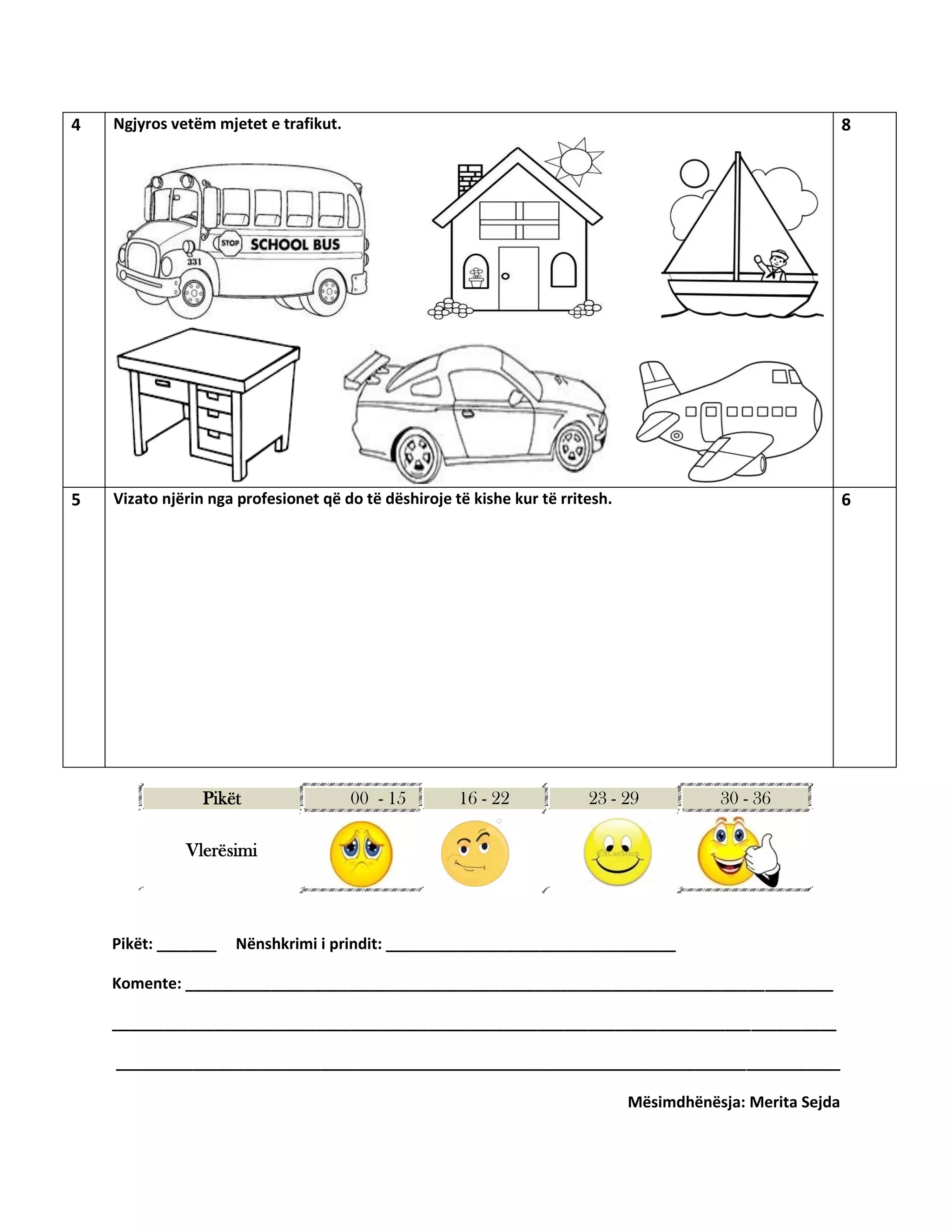 Modele testesh per kl i | PDF