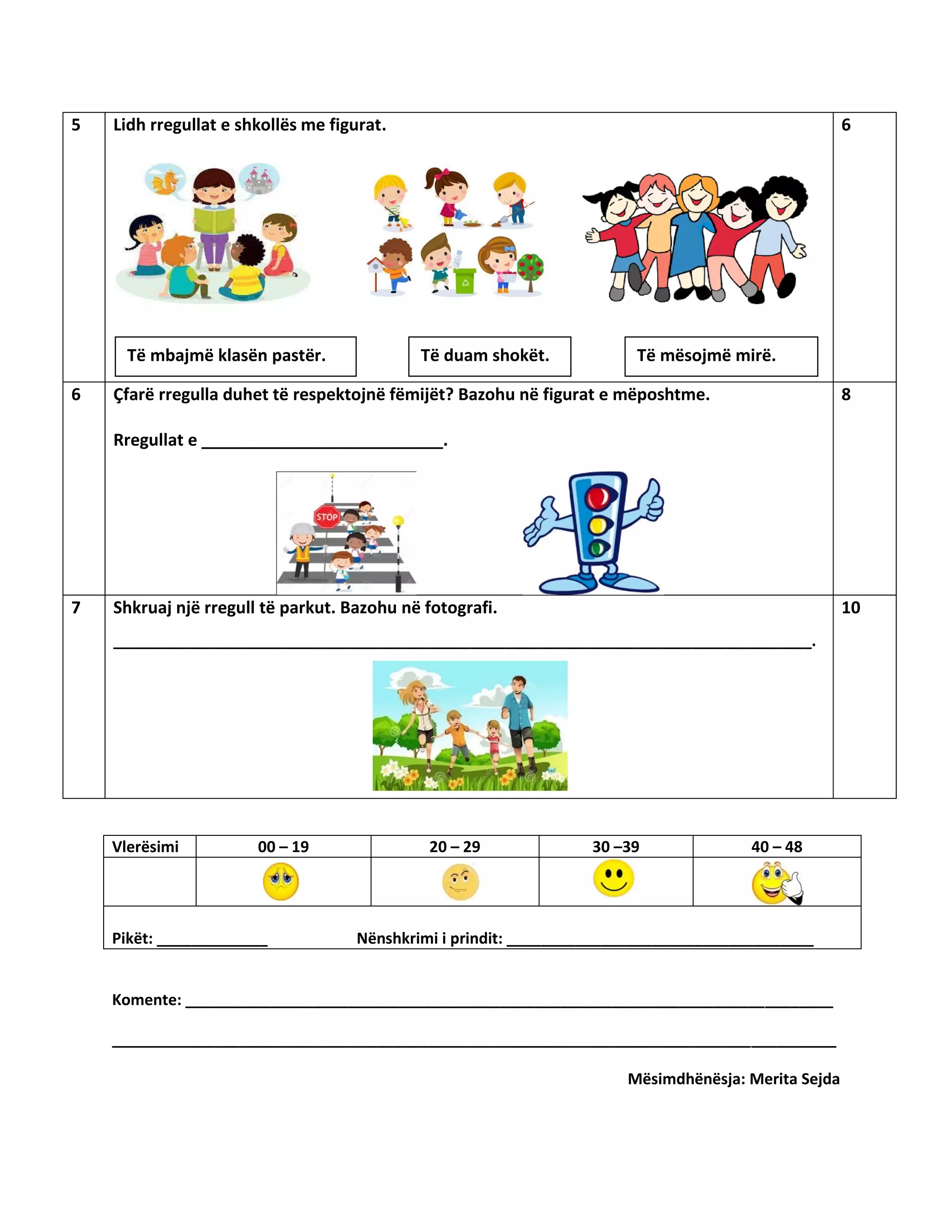 Modele testesh per kl i | PDF