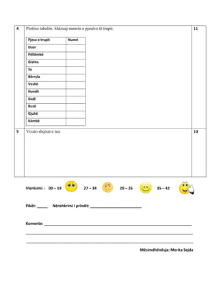 Modele testesh per kl i | PDF
