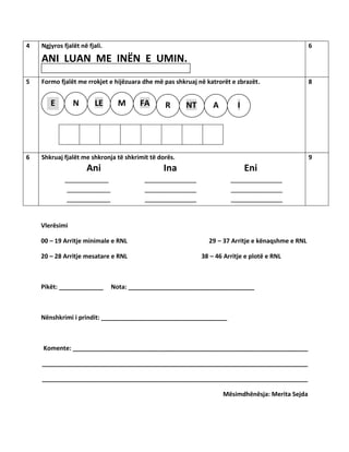 Modele testesh per kl i | PDF