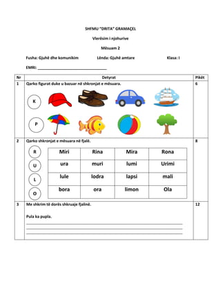 Modele testesh per kl i | PDF