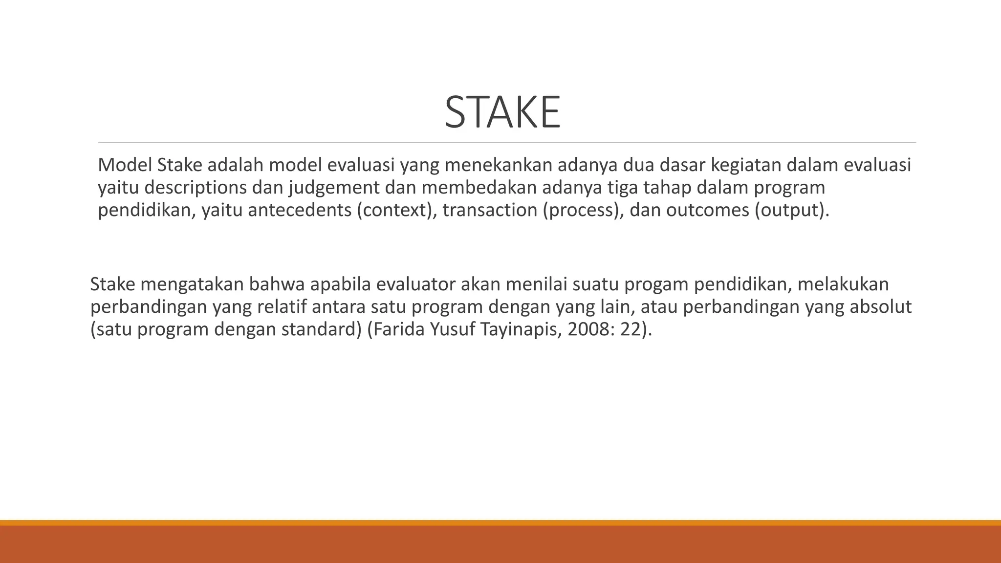 Model Evaluasi CIPP, Stake, Kirkpatrik, dan alkin.pptx