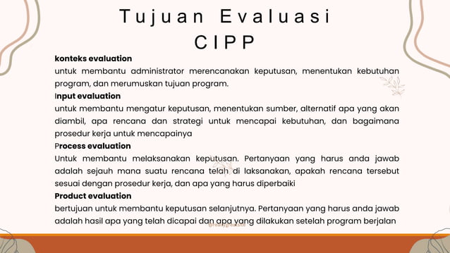Model Evaluasi CIPP, Stake, Kirkpatrik, dan alkin.pptx