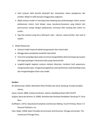 Model evaluasi kurikulum | PDF
