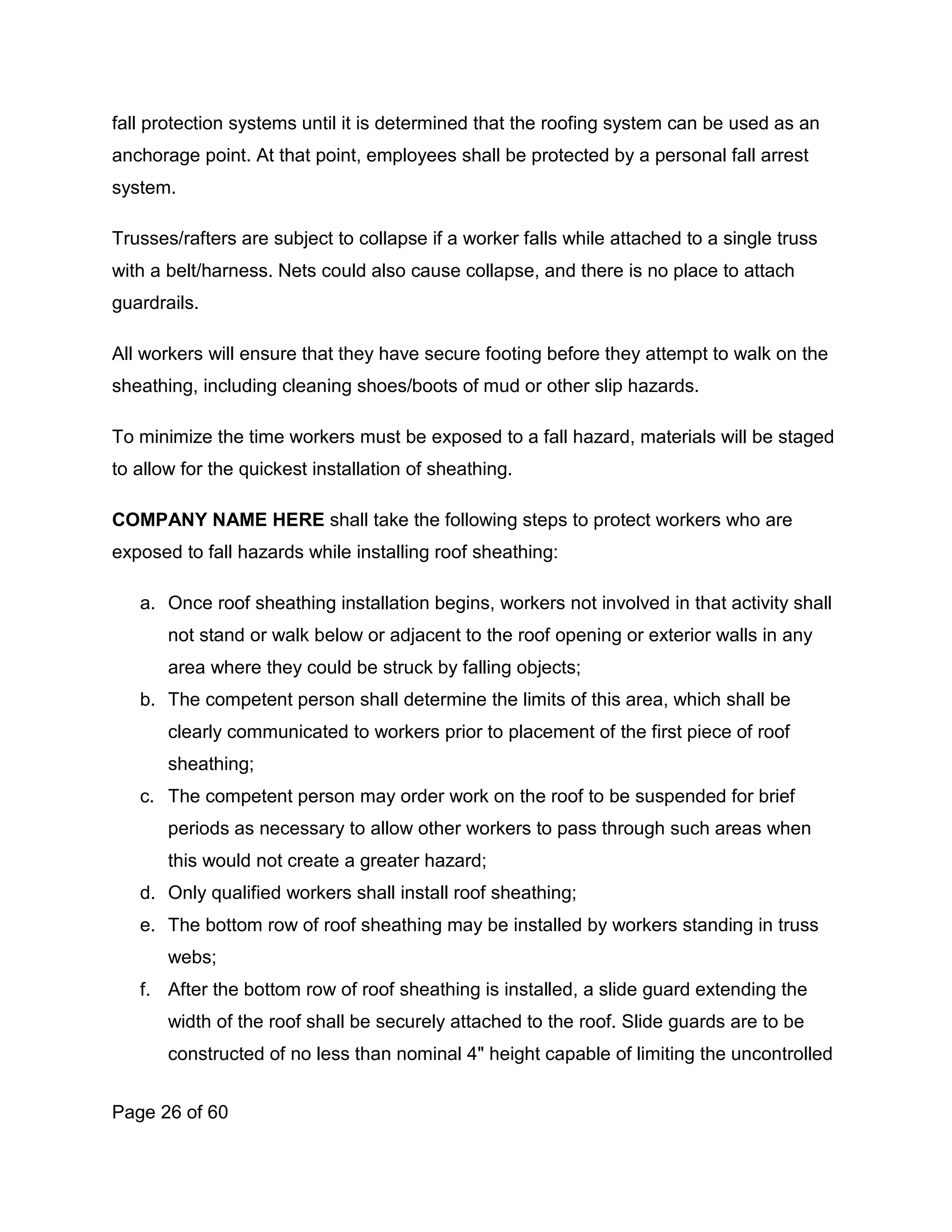 Model Fall Protection Plan.pdf | Home Security | Home & Garden