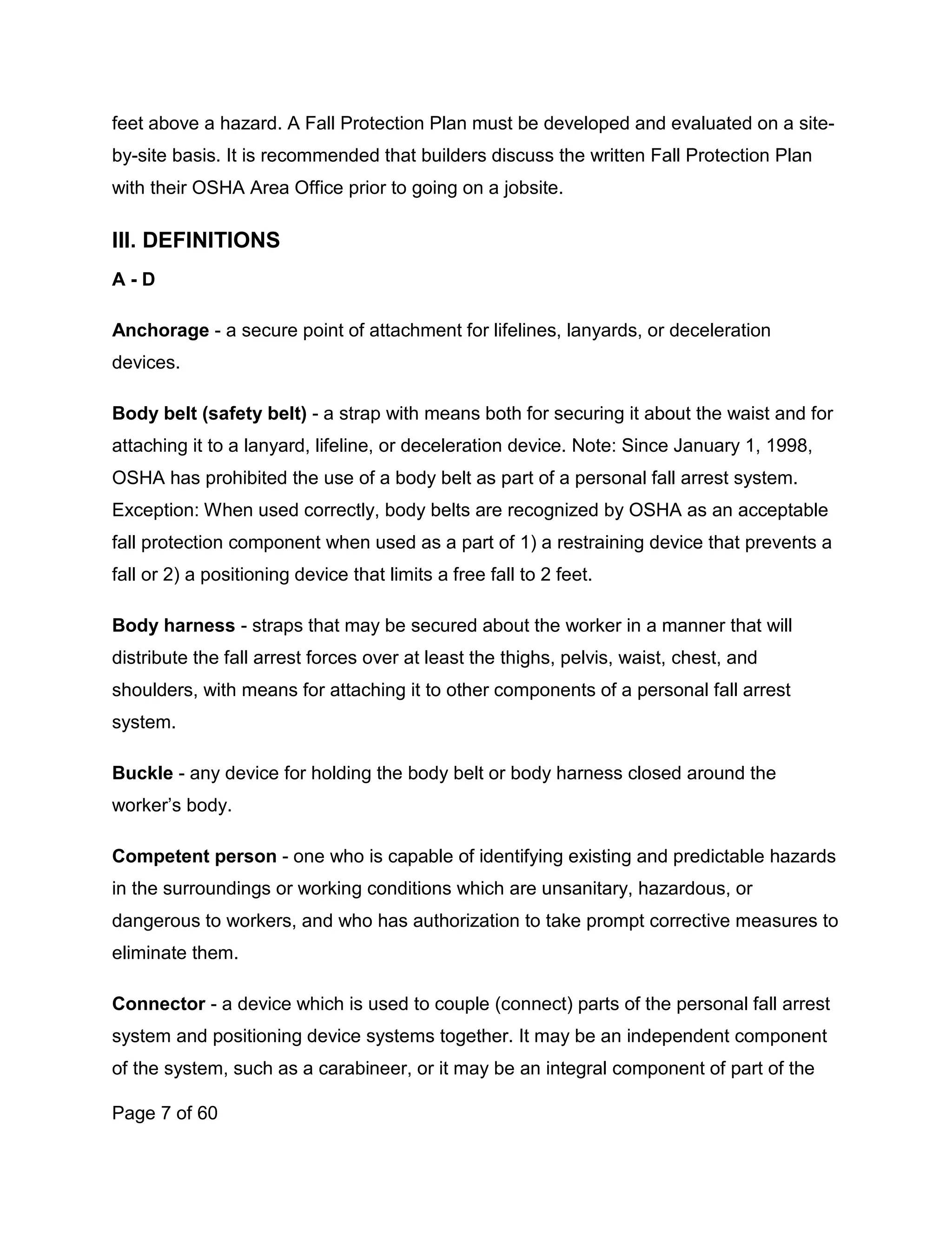 Model Fall Protection Plan.pdf | Home Security | Home & Garden