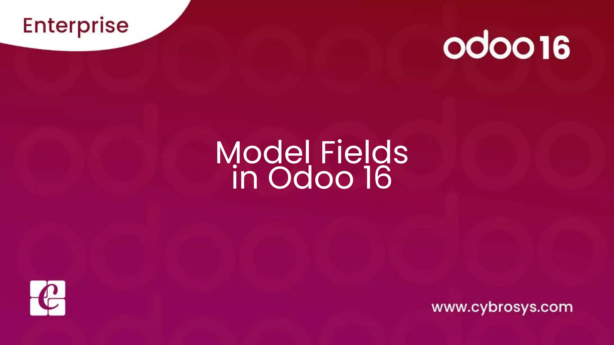 Model Fields In Odoo 16 Ppt