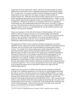 Updated Mental Health Parity Defined by the Federal Goverment | PDF