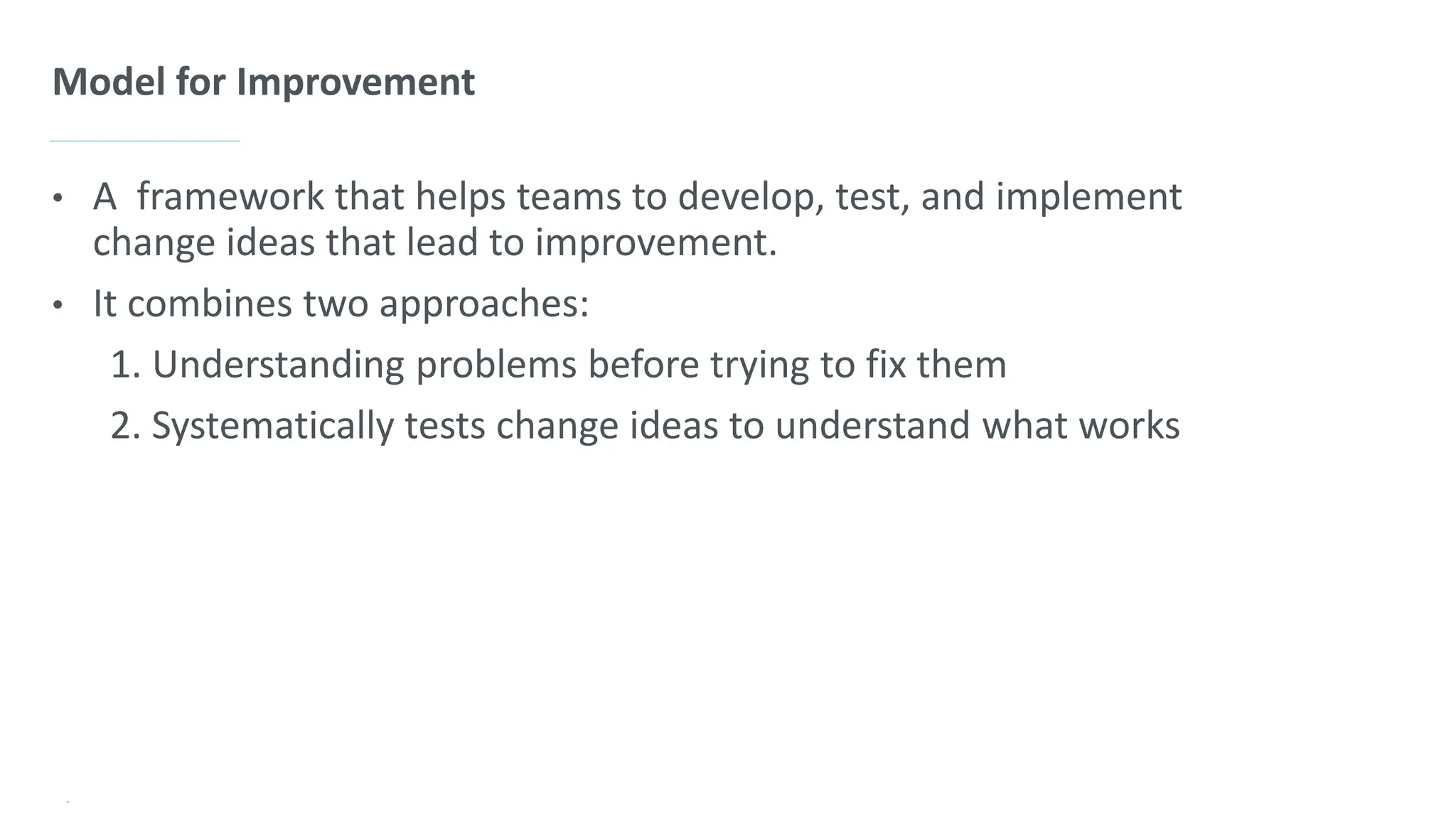 The Model for Quality Improvement Presentation | PPTX