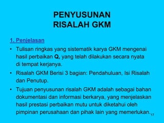 Gugus Kendali Mutu (GKM) model PALDA | PPT