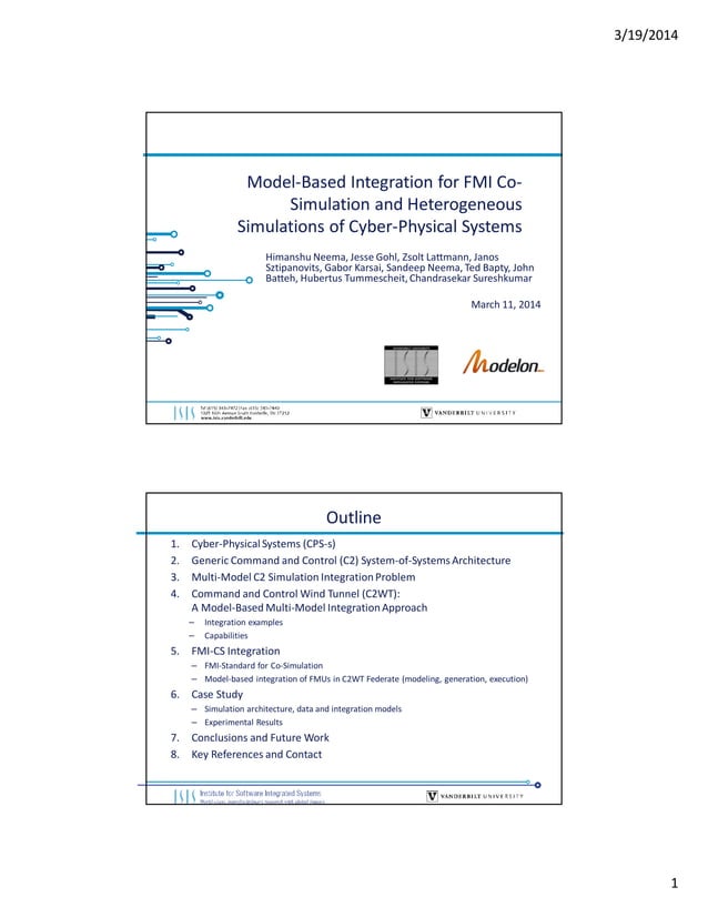 Model-Based Integration for FMI Co-Simulation and Heterogeneous Simulations of Cyber-Physical ...